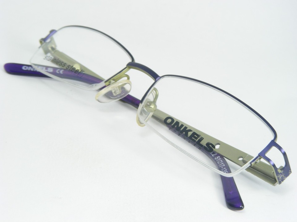 ONKELS ONK1332 2 VIOLET /TEA GREEN UNIQUE EYEGLASSES GLASSES FRAME 51 ...