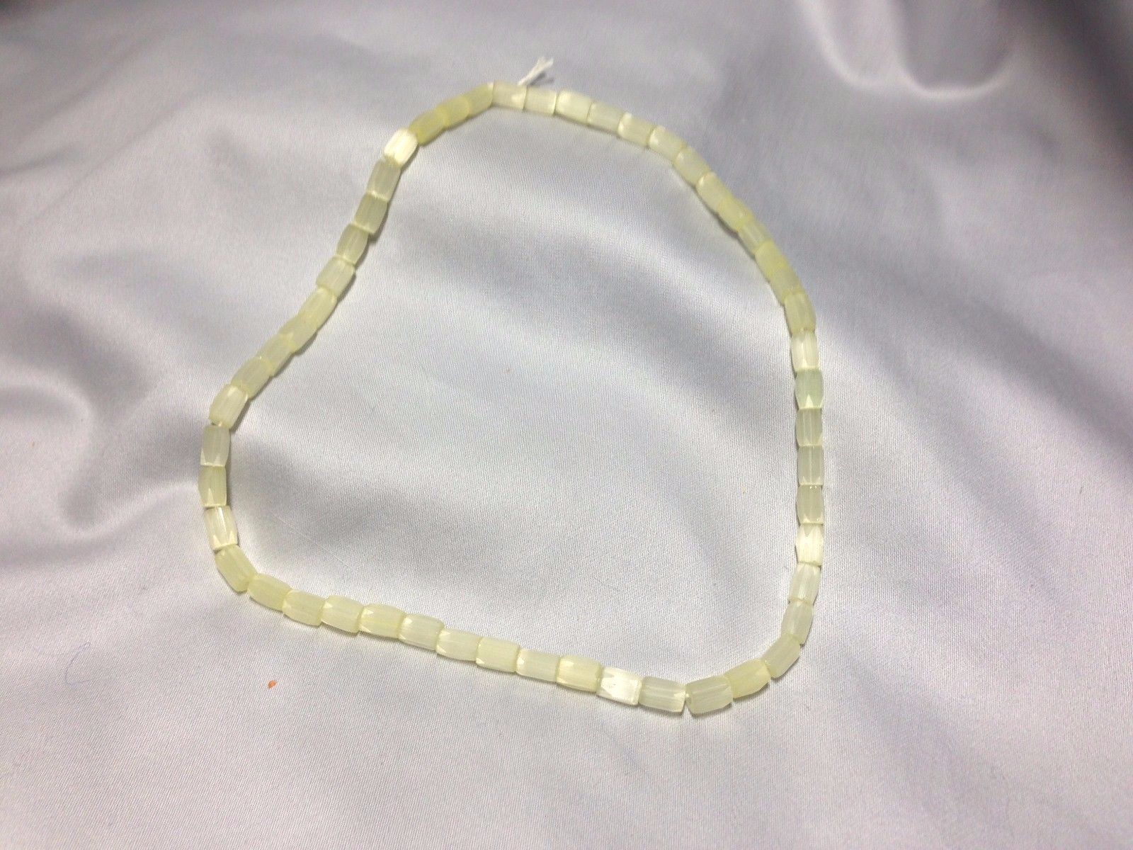 Faceted Frosted Glass Atlas Tubular Beads. 4mm Diameter x 6mm Long - 4 ...