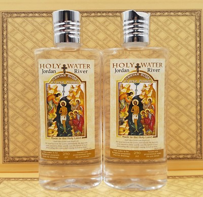 2 Blessed Holy Water from Jordan River Jesus Baptism Site 250Ml Bottle ...