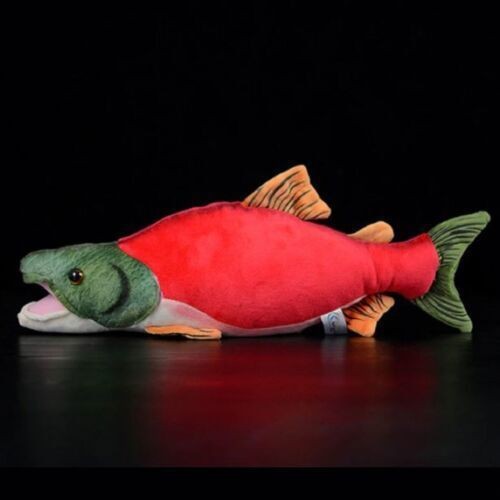 39cm Stuffed Red Sockeye Salmon Fish Plush Toy Animal Soft Doll Kids ...