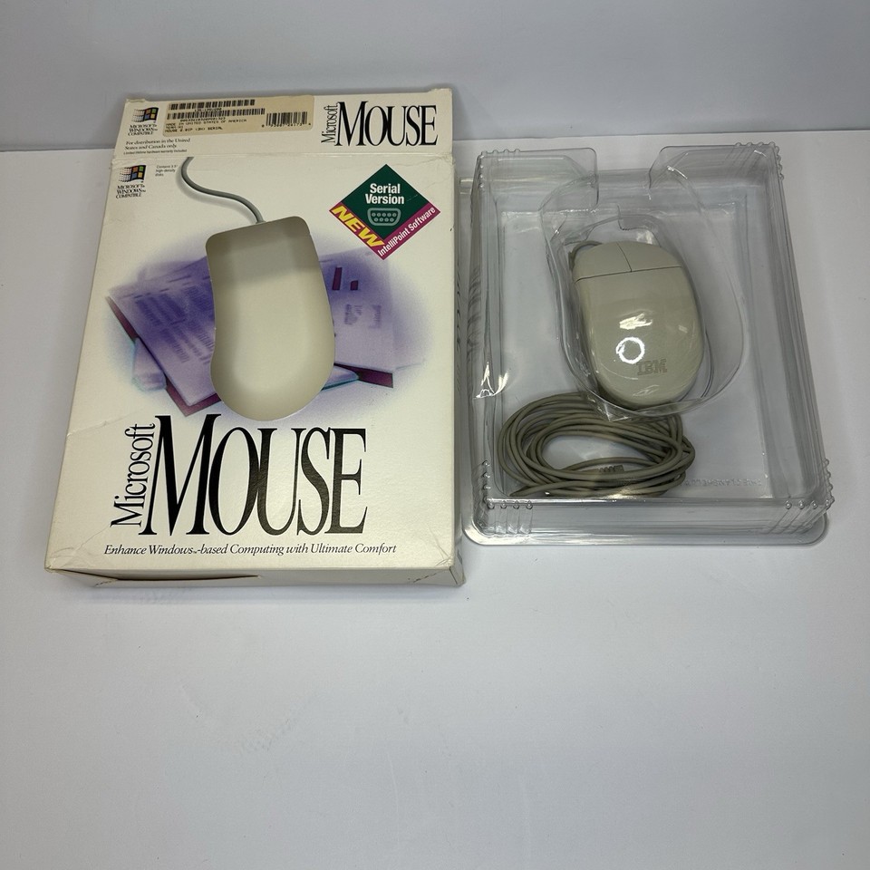 Vintage 1994 Microsoft Mouse Serial Windows IntelliPoint Mouse Only | eBay