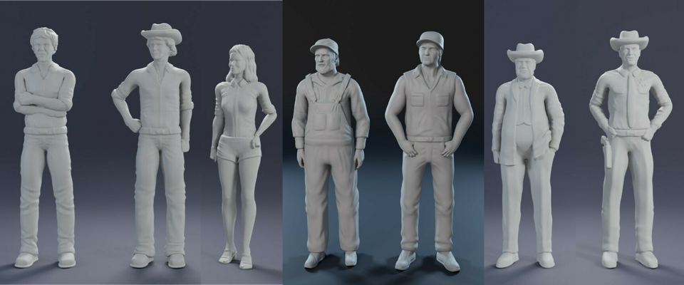 Dukes of Hazzard General Lee 1:24 1:18 8 Figures Bo Luke Daisy Cletus ...