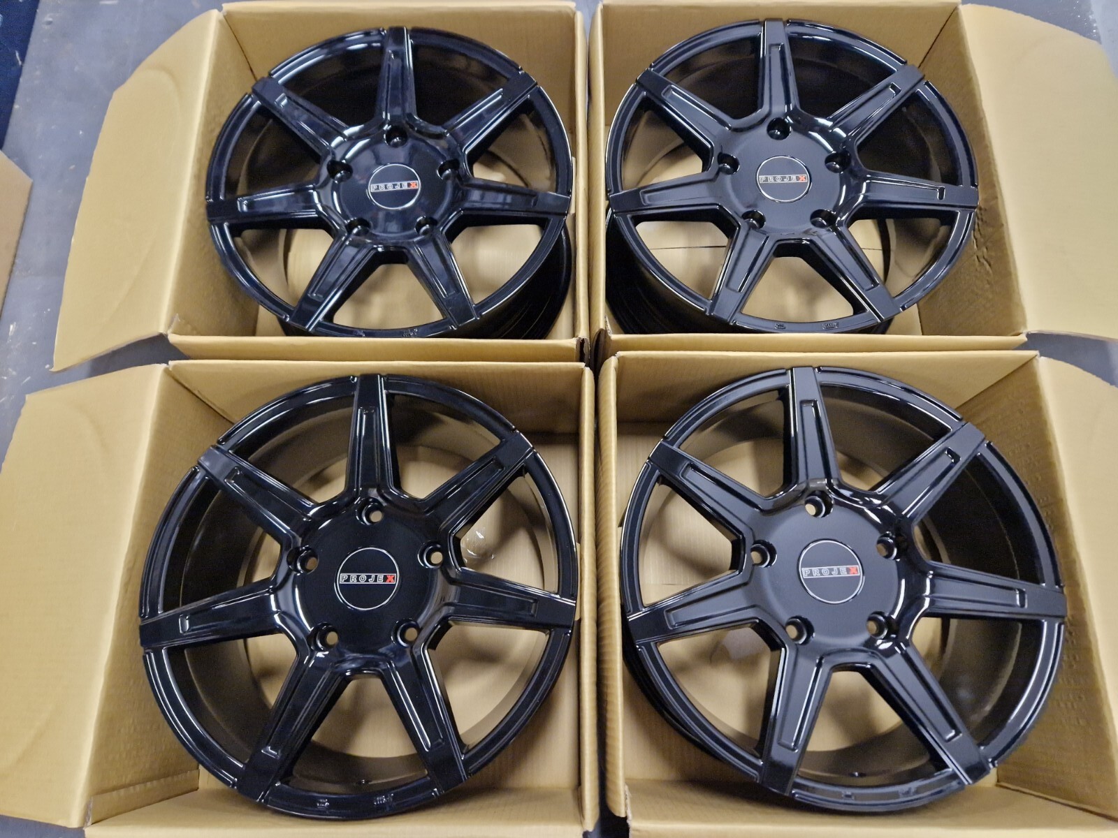 Projex Brute 18" Ford Transit Custom Gloss Black Alloy Wheels. MSRT ...