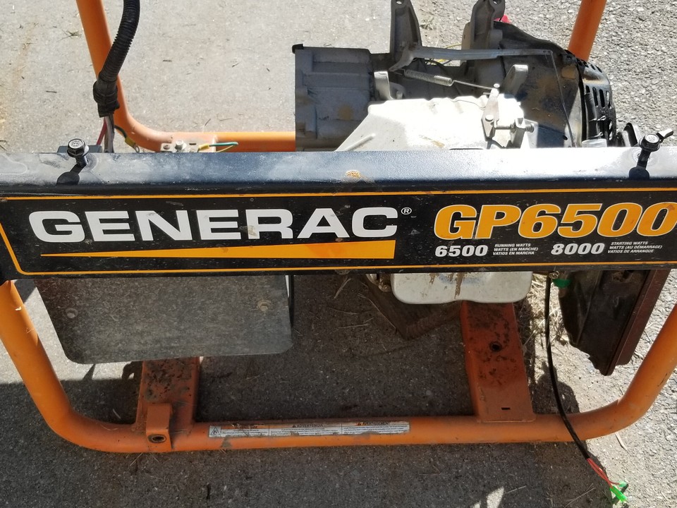 Generac GP6500 Engine (gas) with Muffler and Frame (Model 0G8442C) | eBay