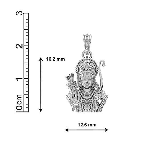 925 Pure Sterling Silver Shree Ram Pendant for Men & Women Good Health ...