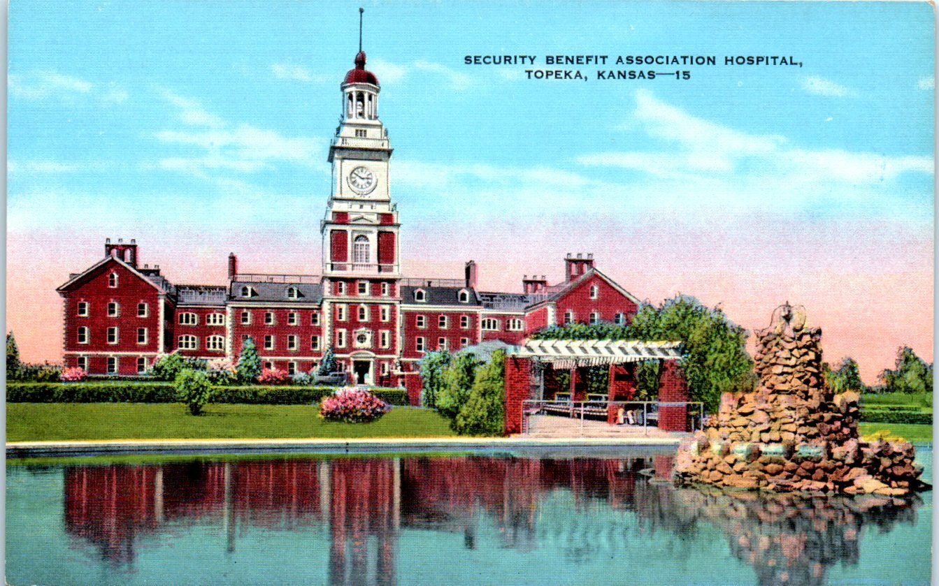 Lot of 2 1940s Topeka Kansas Postcards Security Benefit Santa Fe ...