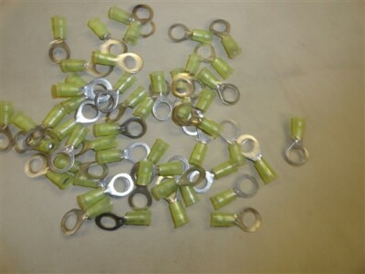 YELLOW RING TERMINAL WIRE CONNECTOR 12 - 10 AWG GAUGE SET OF (50 ...