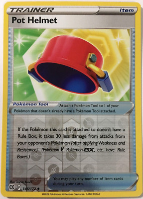 POKEMON POT HELMET 146/172 BRILLIANT STARS UNCOMMON REVERSE HOLO NEAR ...