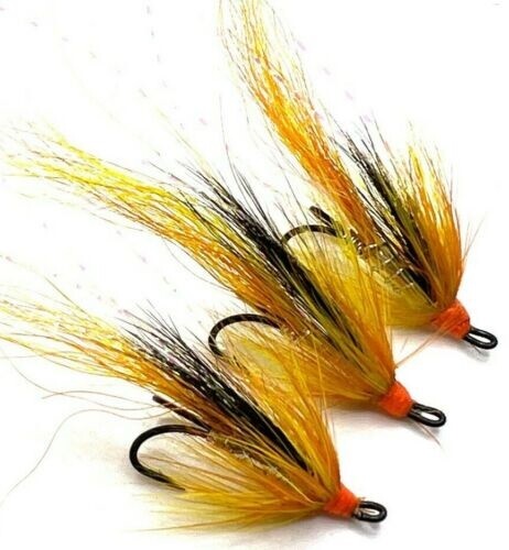 Salmon Fishing flies CASCADE single / double / treble various hooks ...