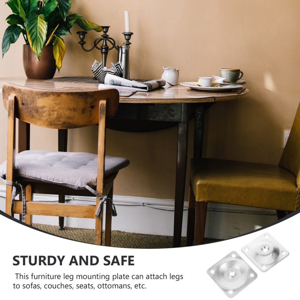 4pcs Angled Iron Furniture Leg Plates Mounting Brackets for Chairs ...