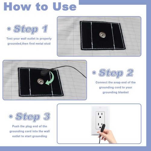 Grounding Sheets for Bed, Grounding Flat Sheet with Silver Fiber ...