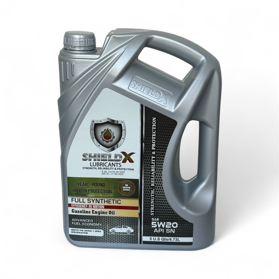 ShieldX 5W-20 Full Synthetic Motor Oil (4 Pack of 5 Qt) 20 Quarts Total ...