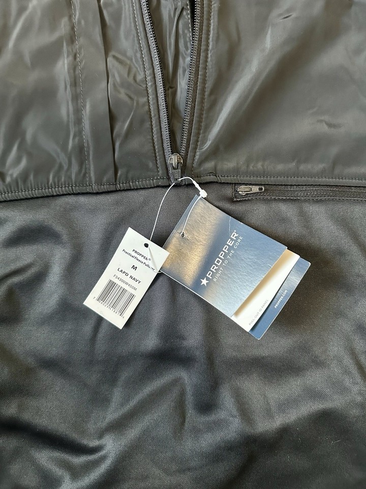NWT Propper Practical Fleece Tactical Pullover Jacket 1/4 Zip LAPD Navy ...