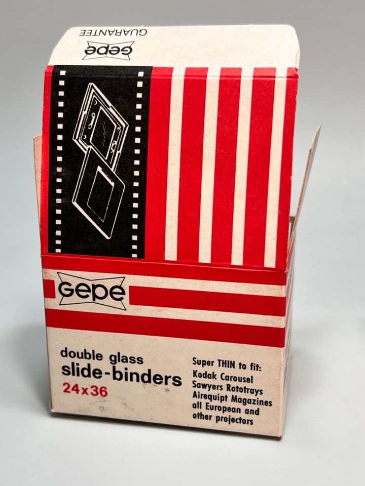 2x Boxes 40 GEPE 24x36 Double Glass Slide Binders Mounts Photo ...