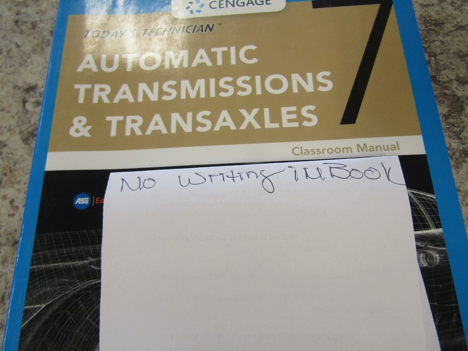 Today's Technician Classroom Manual -Automatic Transmissions ...