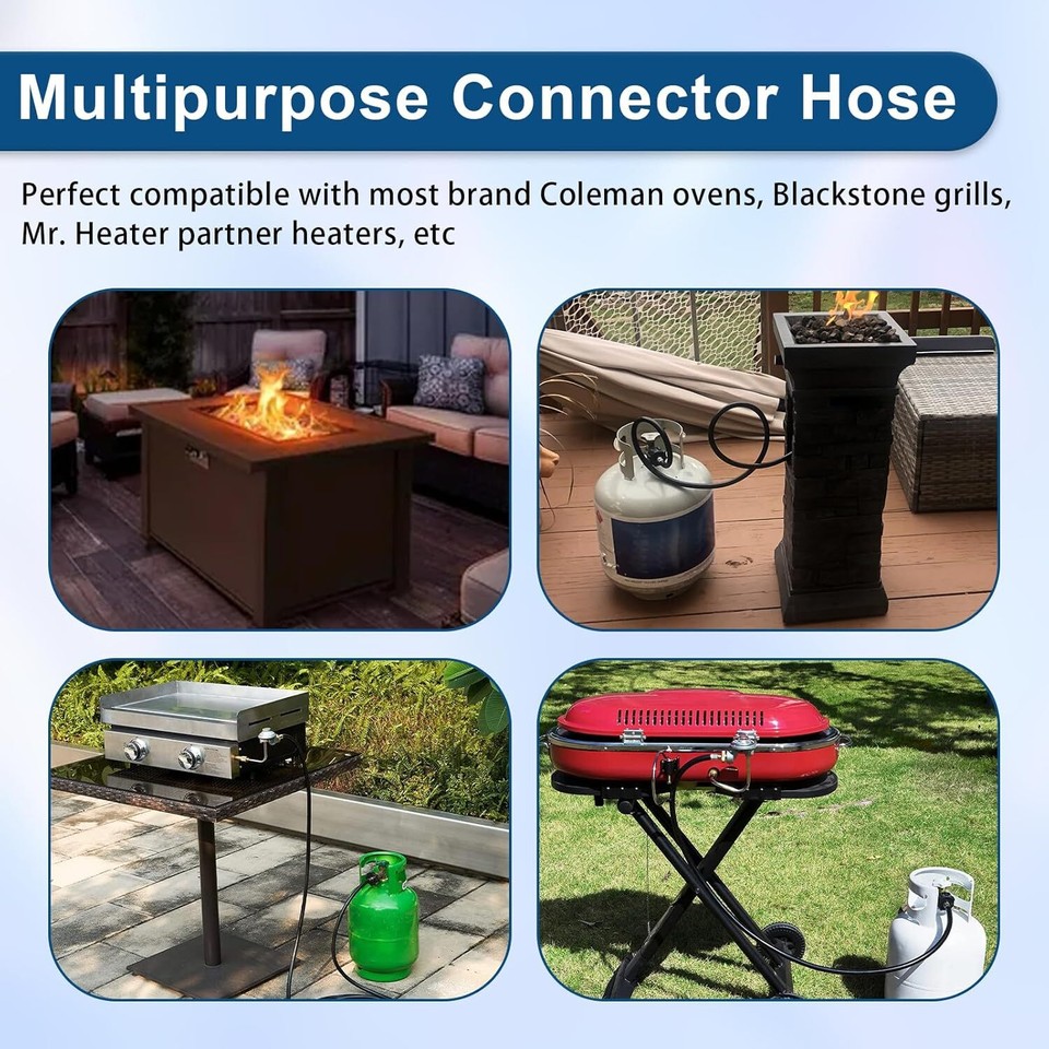 Propane Heater Adapter Hose Assembly Compatible Mr. Heater Big Buddy ...