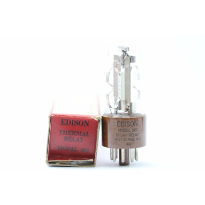 1 X MODEL 501 EDISON THERMAL DELAY RELAY TUBE. 5 sec. RC117 | eBay