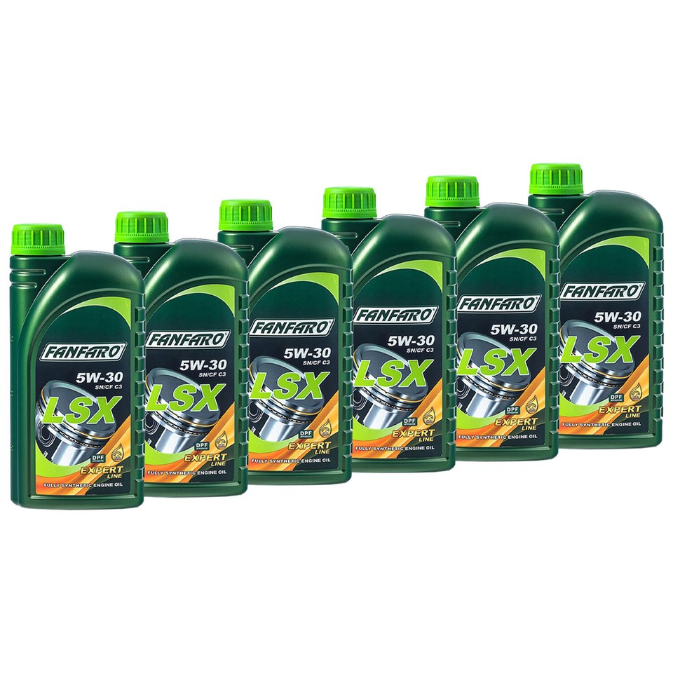 5W-30 Motoröl FANFARO LSX Longlife III VW 504 00 VW 507 00 6x 1 Liter ...