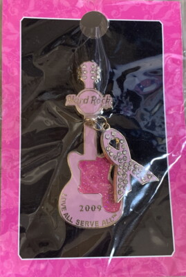 Hard Rock Cafe ONLINE 2009 Pinktober Breast Cancer Pink Ribbon GUITAR ...