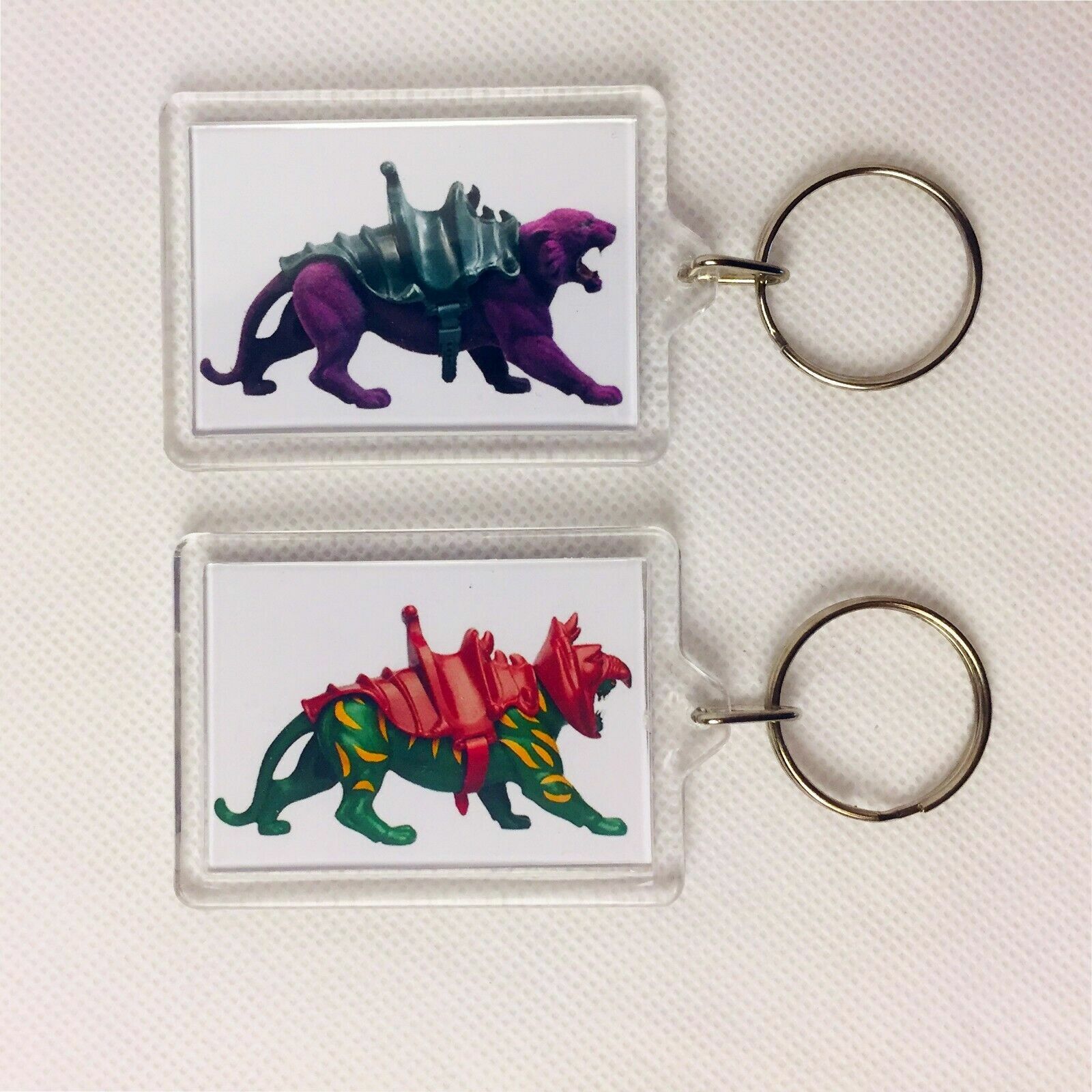BATTLE CAT & PANTHOR Key Ring Chain Keyring He-Man Masters of the ...