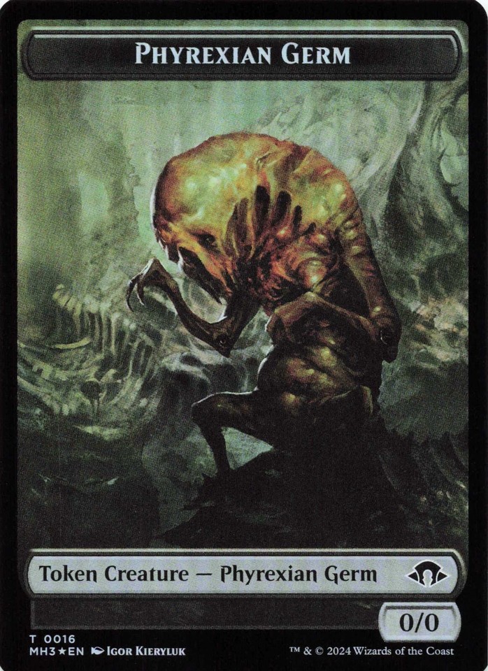 MTG FOIL {Phyrexian Wurm Token} (Deathtouch) {Phyrexian Germ} - MH3 | eBay