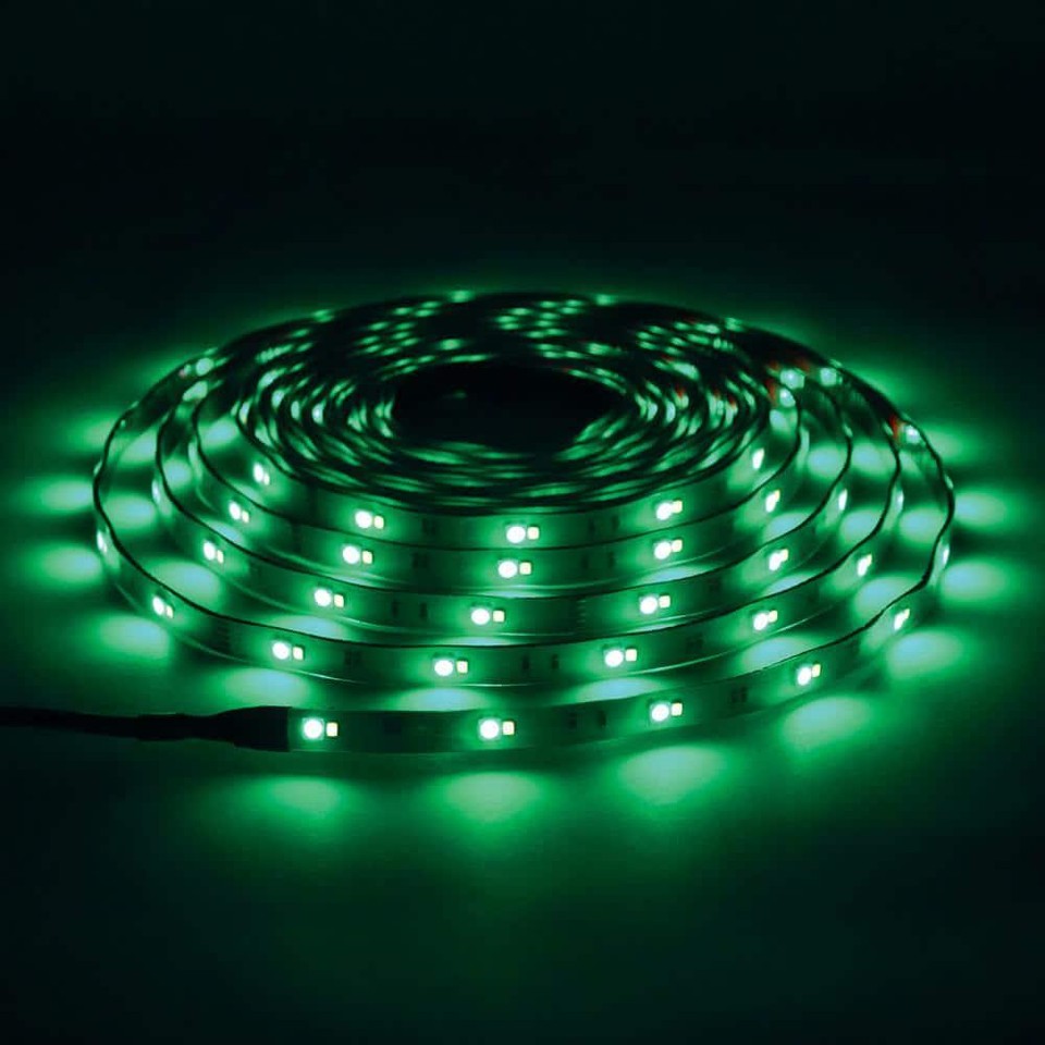 24 ft RGB+W LED Tape Light with Remote - Weatherproof Indoor/Outdoor ...
