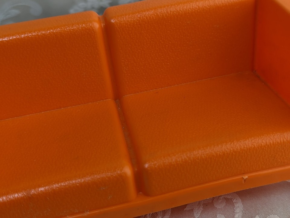 Vintage Mattel 1973 Barbie's Townhouse Orange Couch & a Smaller One ...