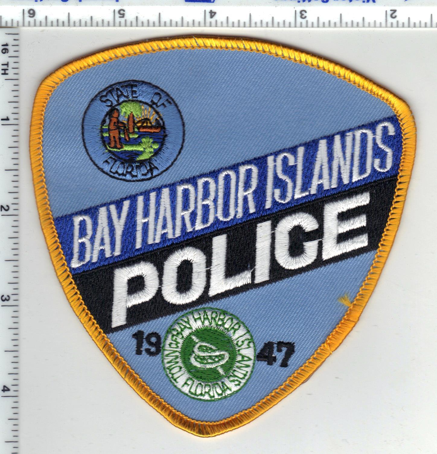 Bay Harbor Islands Police (Florida) 2nd Issue Shoulder Patch from the ...