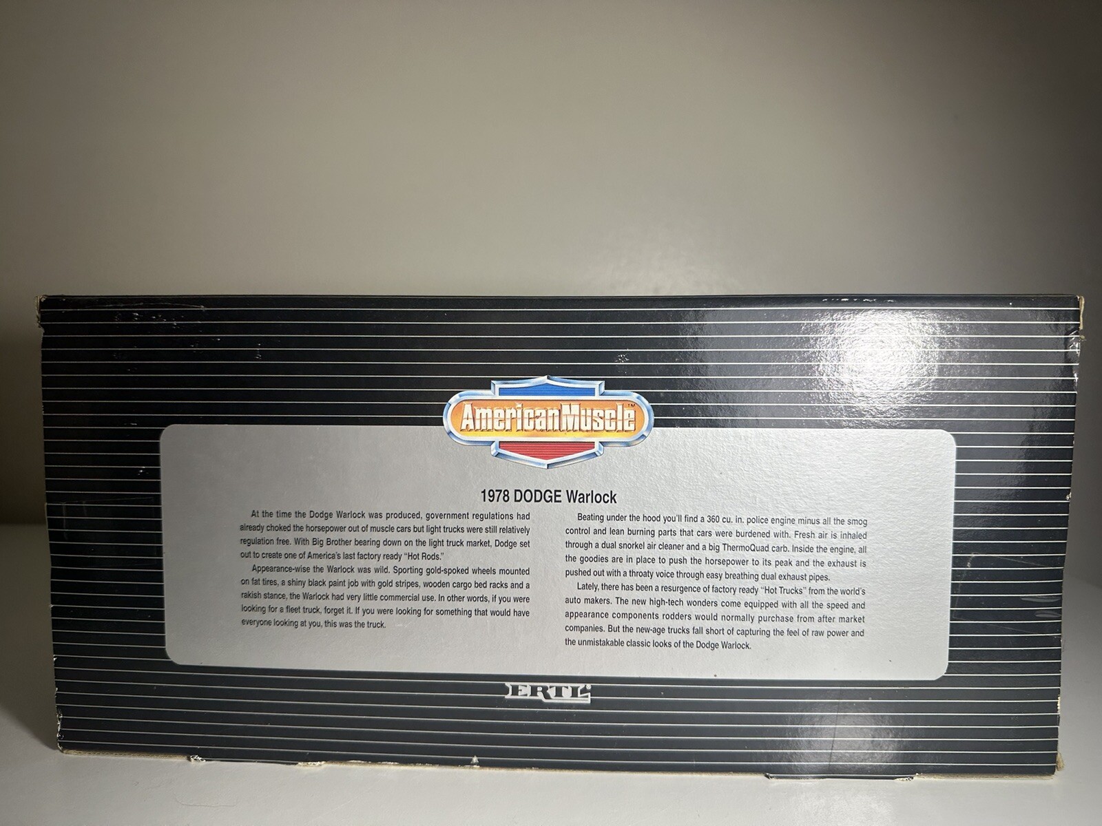 Ertl American Muscle '78 Dodge Warlock 1:18 Diecast Vehicle - Black ...
