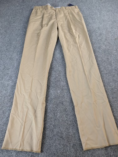Hart Schaffner Marx Dress Pants Men's 40L Beige 100% Wool Pleated ...