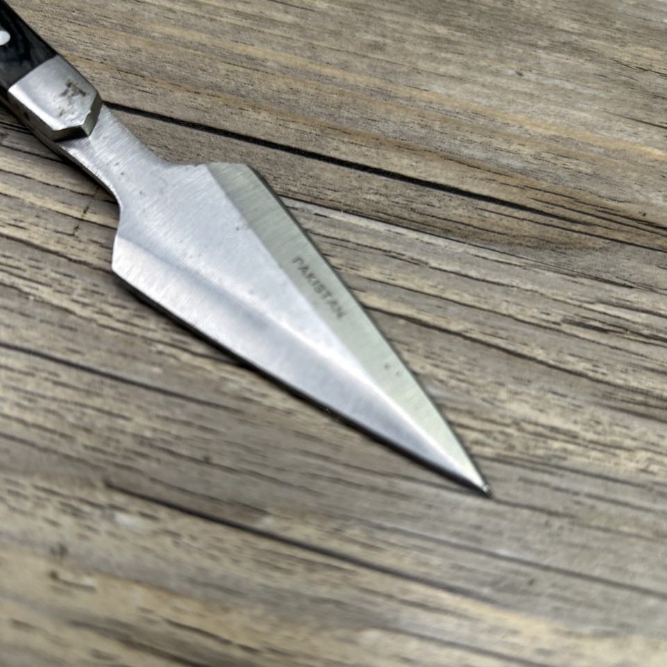 Pakistan Steel Pocket Knife Blade W/ Gray Wood Handle | eBay