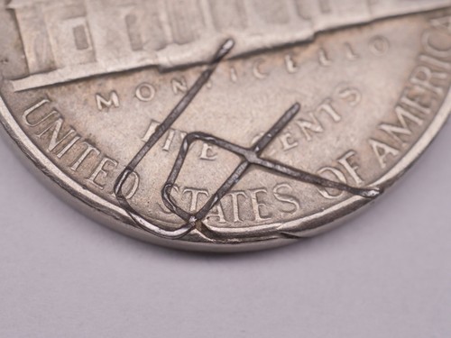 RARE 1959 D Jefferson Nickel Error Double Staple Coin - Retained Strike ...