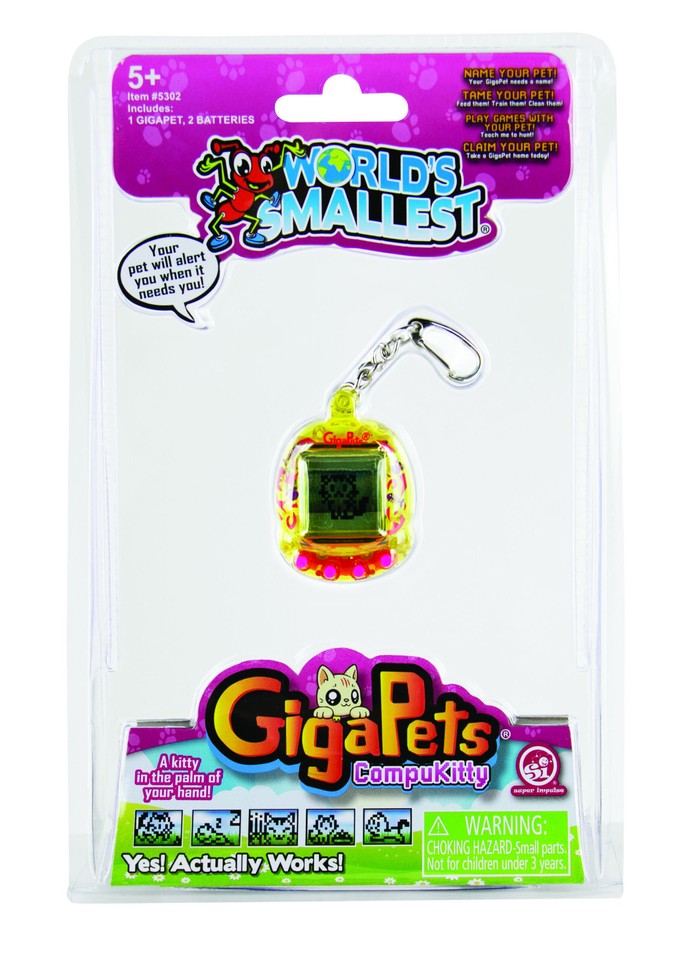 2x Giga Pets COMPUKITTY & PIXEL PUPPY Worlds Smallest Virtual Toy ...