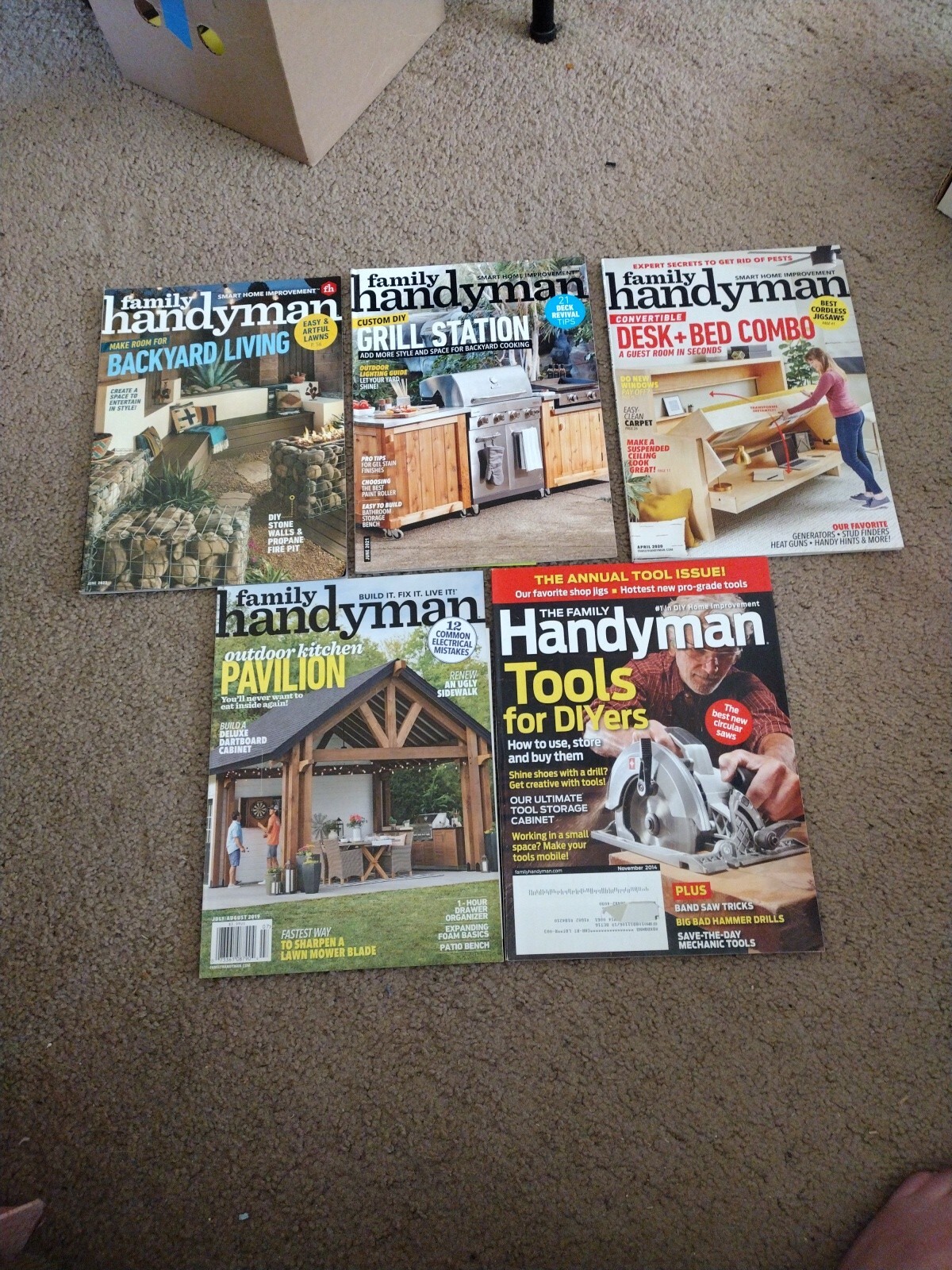 The Family Handyman Magazine - Lot of 5 - 2014, 2919, 2020, 2021, 2022 ...