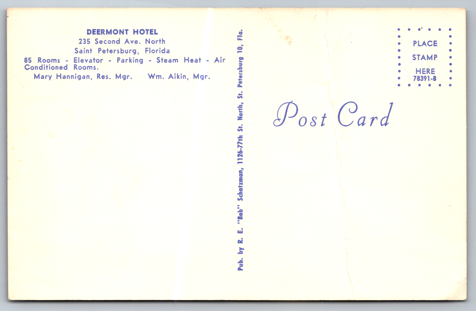 c1960s Deermont Hotel Saint Petersburg Florida Vintage Postcard | eBay