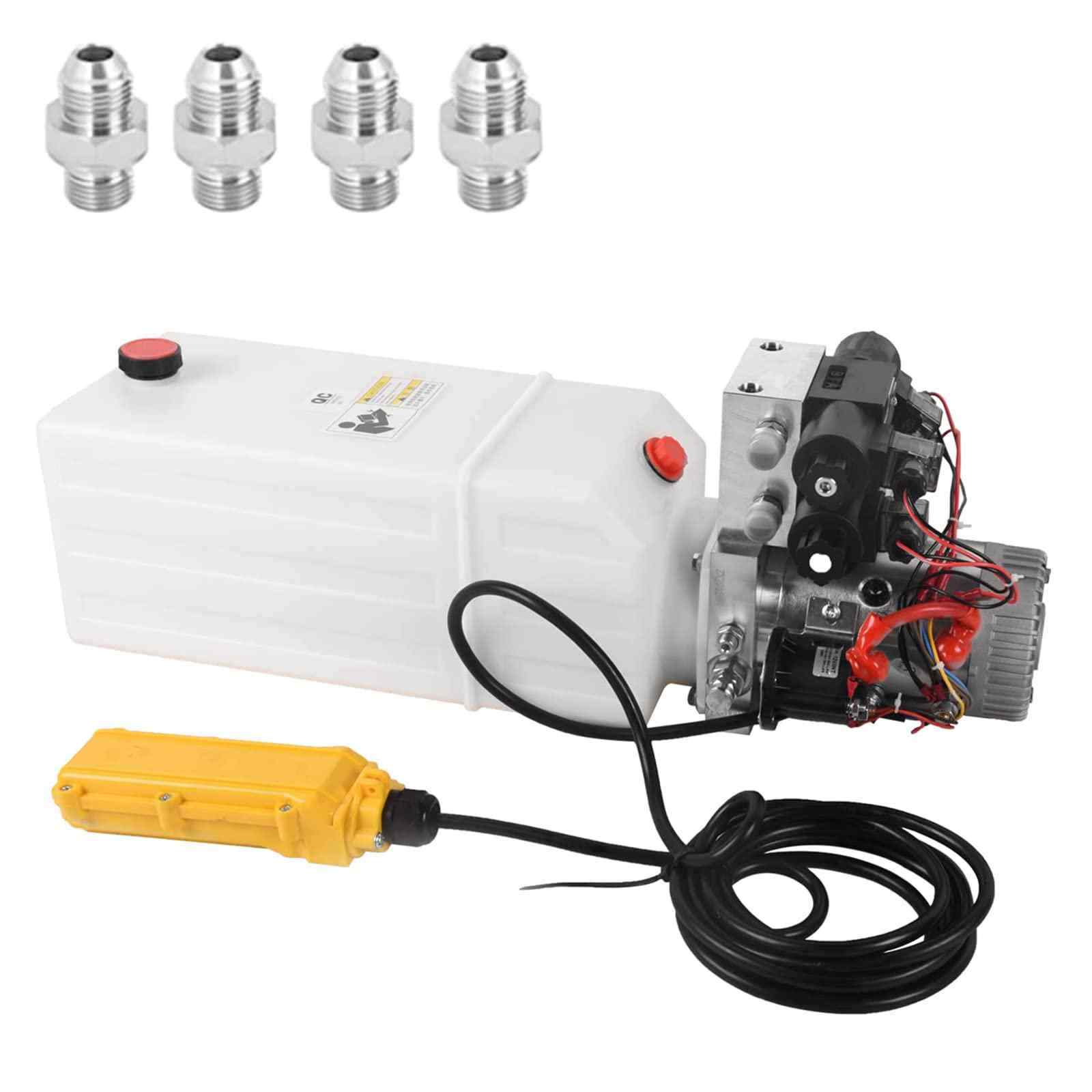 8 Quart Hydraulic Pump 12V DC Hydraulic Power Unit Double Acting ...