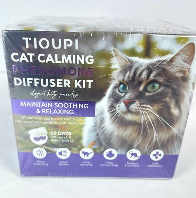TIOUPI Cat Calming Pheromone Plug-In Diffuser for Cat Anxiety Stress ...