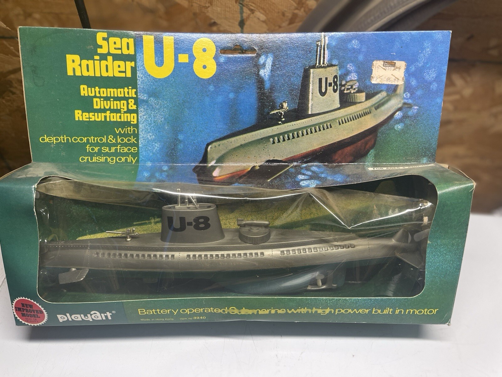 Vintage Playart Sea Raider U8 U Boat Submarine Toy 13" U-8 Sub 3240 | eBay
