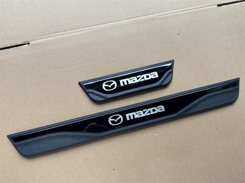 4PCS Black Car Door Scuff Sill Cover Panel Step Protector For Mazda ...