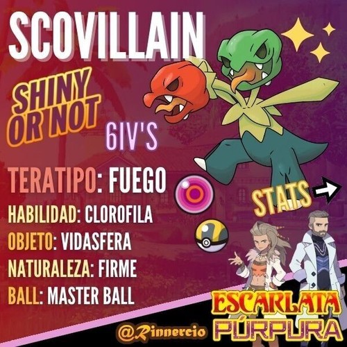 Scovillain "Shiny or not" 6 IVs Pokemon Scarlet and Purple 🍇🍊 | eBay