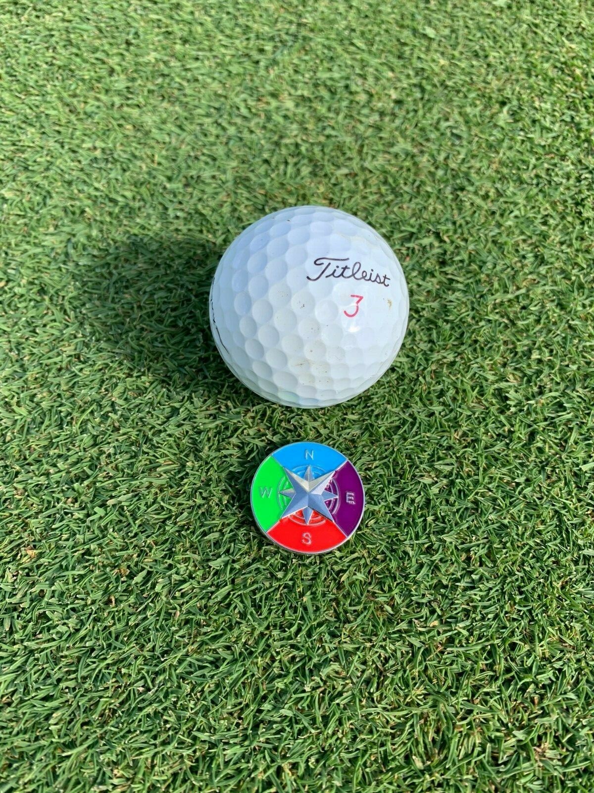 Golf Ball Marker Compass Aim Putting System + 4 Wedge Tees plus repairs ...