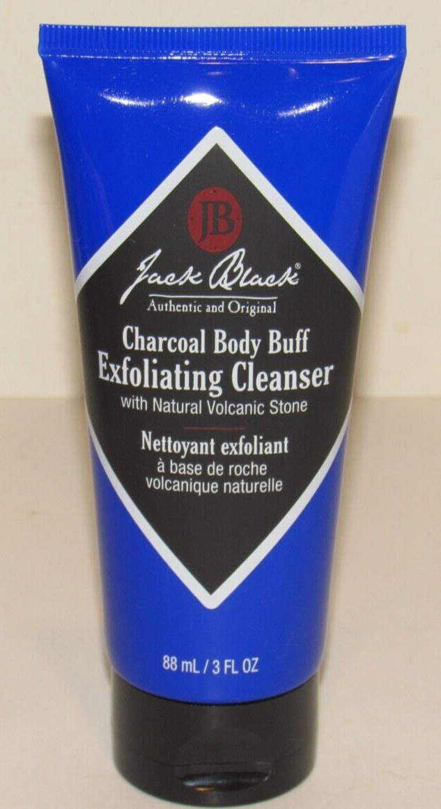 Jack Black Charcoal Body Buff Exfoliating Cleanser 3 Oz 88 mL Deluxe ...