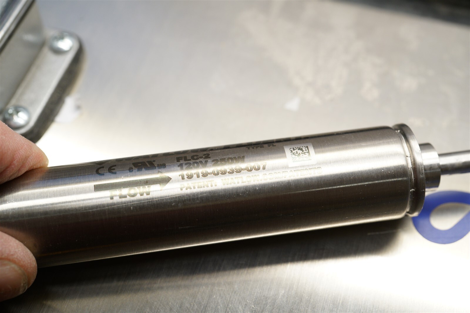 Watlow FLC-2 FLUENT In-Line Heater 4.25" protection tube length 1/4" In ...