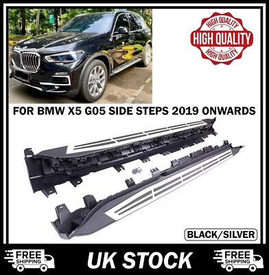 FOR BMW X5 G05 SIDE STEPS RUNNING BOARD SKIRTS OE STYLE PAIR BLACK ...