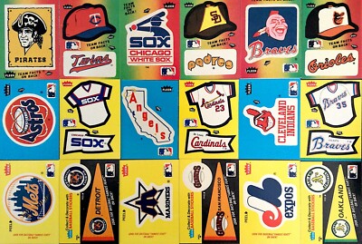 1983-1986 Fleer Baseball Team Logo Stickers / Pick Your Cards / Buy4 ...