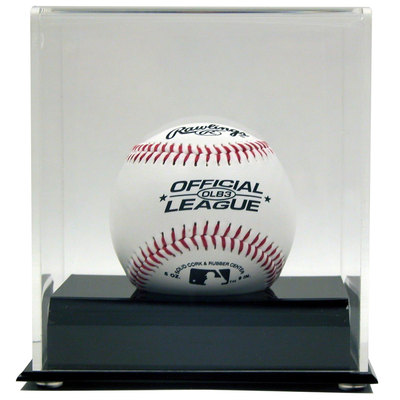 NEW DELUXE ACRYLIC SINGLE BASEBALL DISPLAY CASE HOLDER | eBay