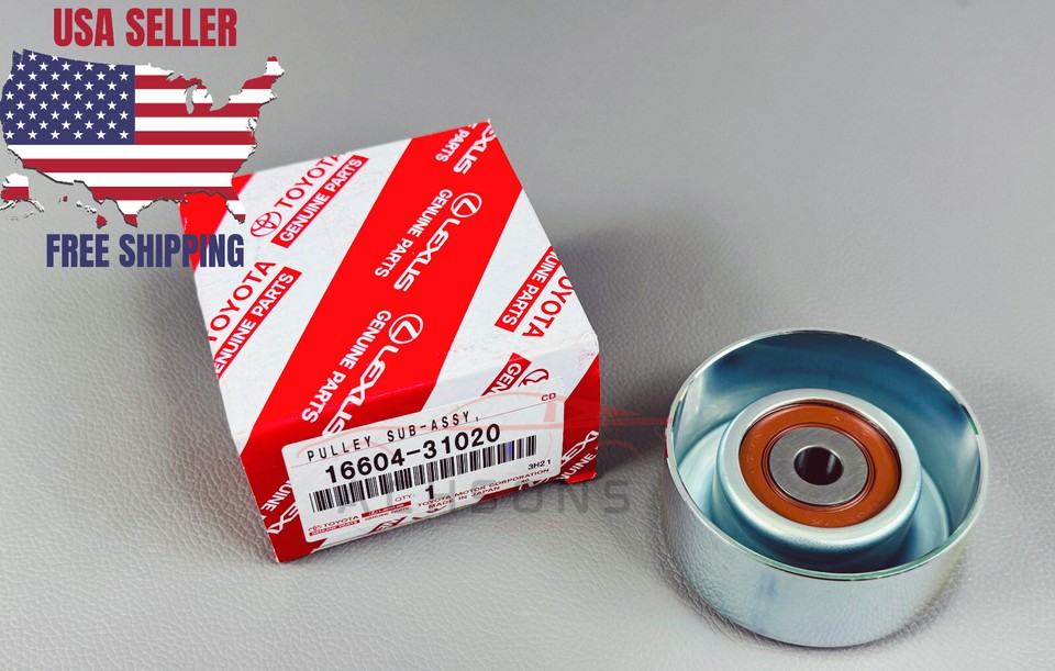 16604-31020 GENUINE TOYOTA PULLEY SUB-ASSY IDLER NO.2 OEM 1660431020/ ...