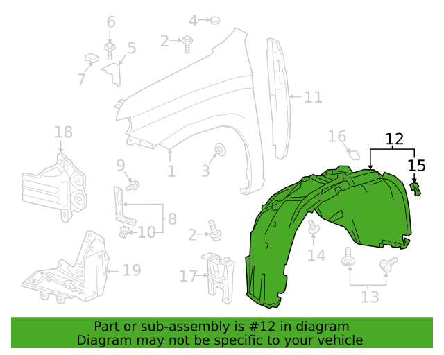 2022-2024 CHEVROLET SILVERADO 1500 FENDER WHEEL WELL LINER NEW OEM PART ...