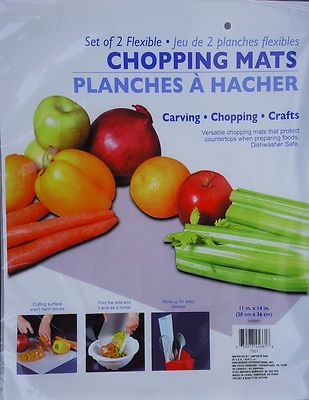 FLEXIBLE CHOPPING MATS 11" x 14" Food Preparation Cutting Mat Crafts 2 ...