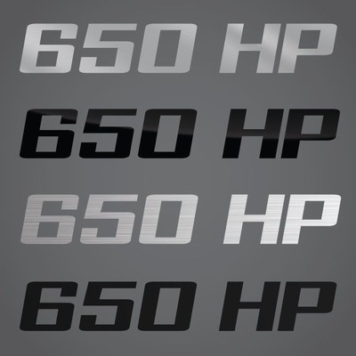 650 HP Decal Graphic Fits 2015 Chevy Z06 Corvette 2013 Mustang Shelby ...
